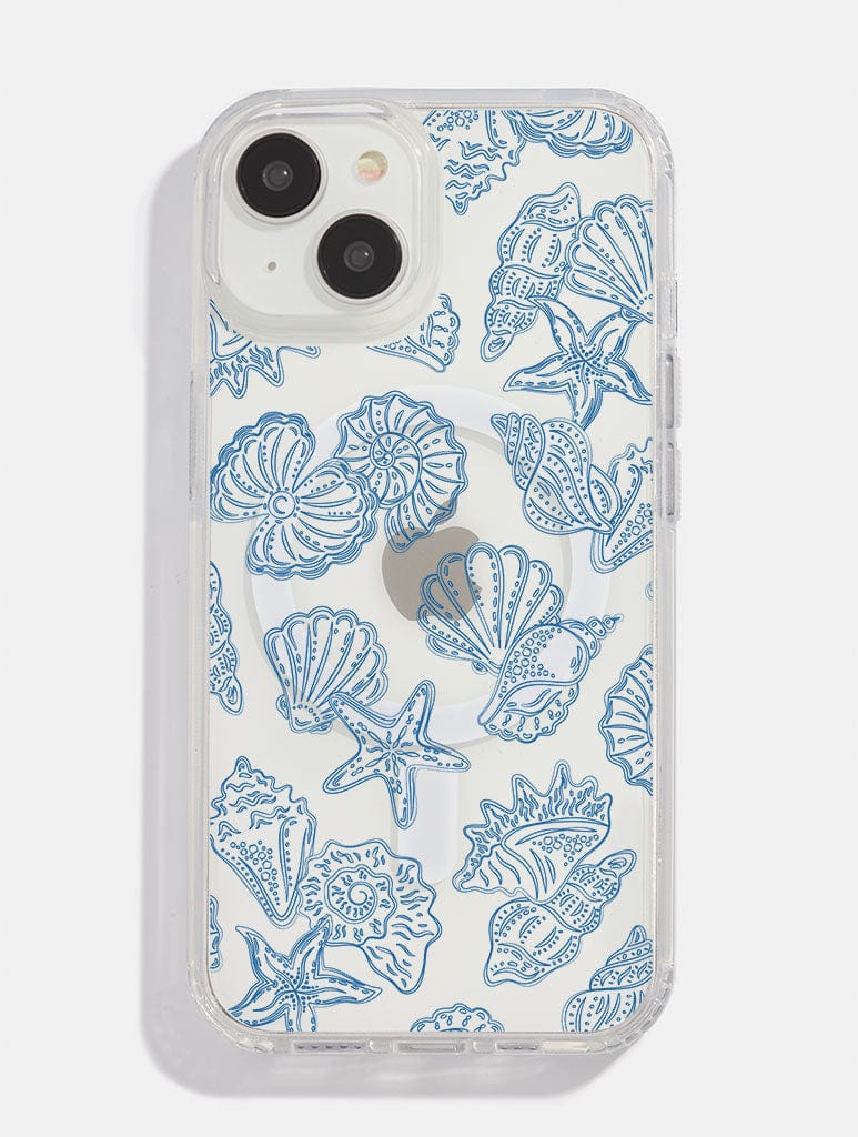 Blue Outline Sea Shells MagSafe iPhone Case | Skinnydip London