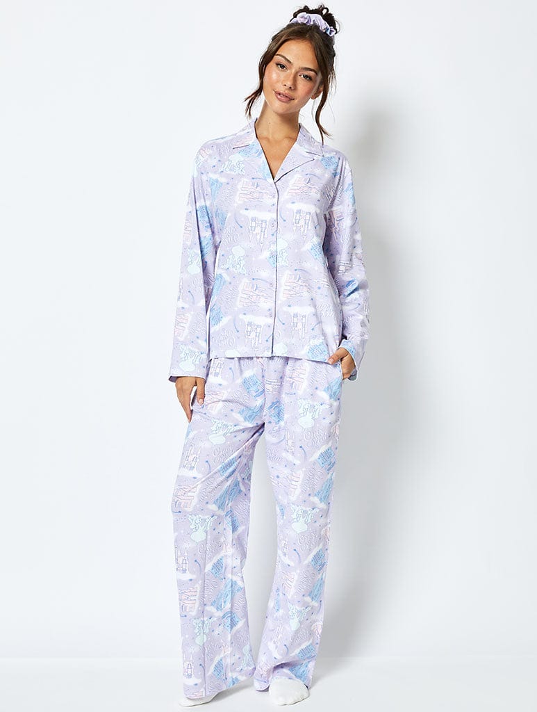 Disney Castle Pyjama Set in Lilac | Dreamy Disney PJ Sets | Skinnydip London