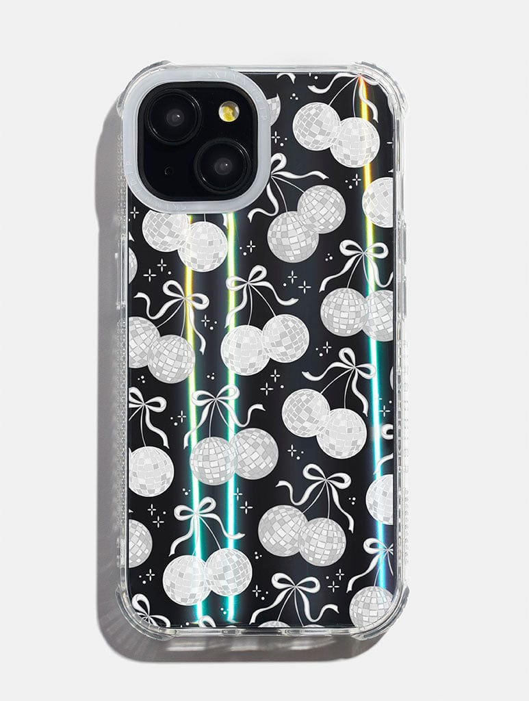 White Bow Disco Cherry Shock iPhone Case | Coquette Core Cases | Skinnydip London