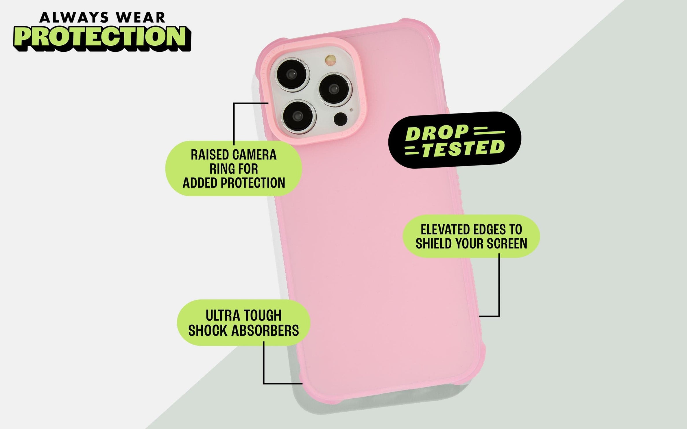 Pink & Green Happy Face Shock iPhone Case | iPhone Cases | Skinnydip ...