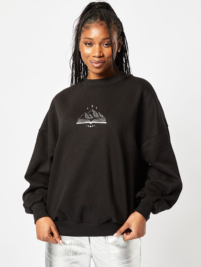 ACOTAR To The Stars Sweatshirt In Black | Shop ACOTAR Quotes ...