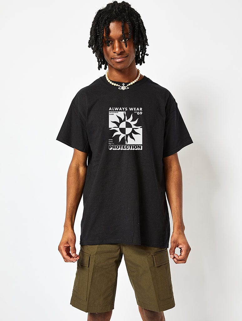 Always Wear Protection T-Shirt in Black | Shop Fun Men's Clothing ...