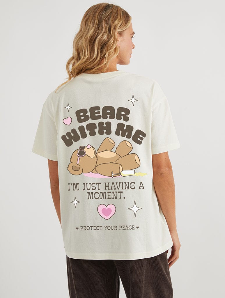 Bear With Me T-Shirt In White | Graphic T-Shirts | Skinnydip London