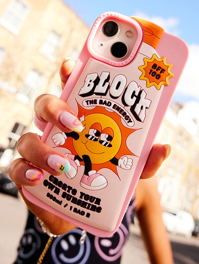 Block The Bad Energy Silicone Case | Quirky iPhone Case | Skinnydip ...