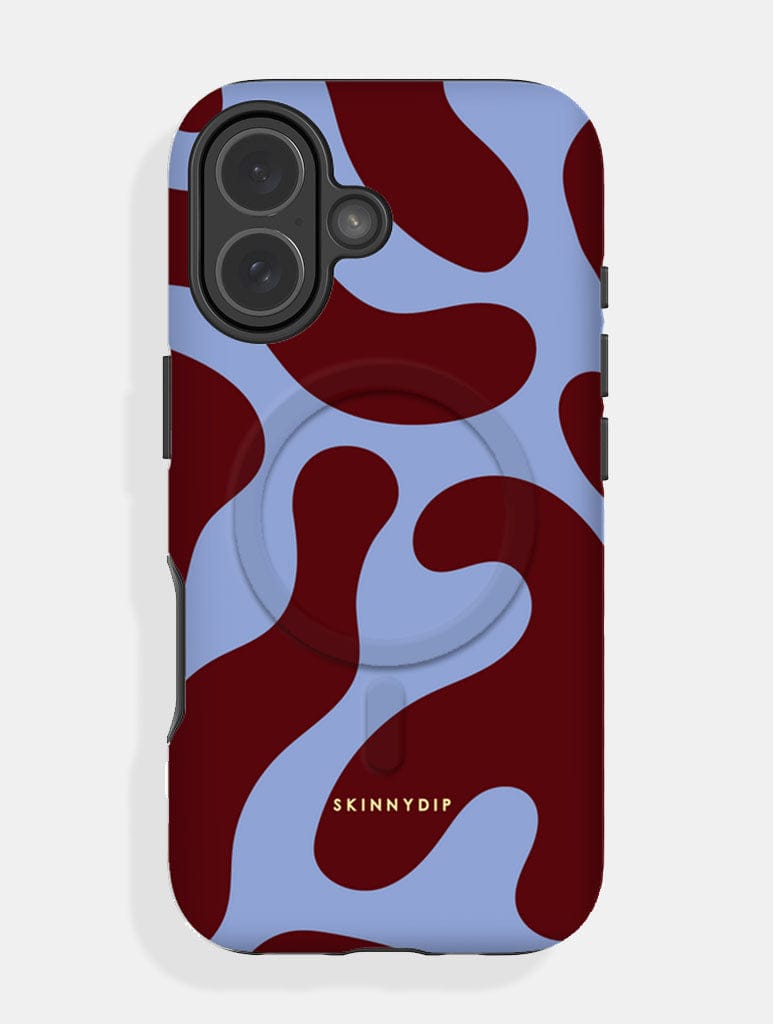 Blue and Maroon Pattern MagSafe Ultra Protective iPhone Case ...