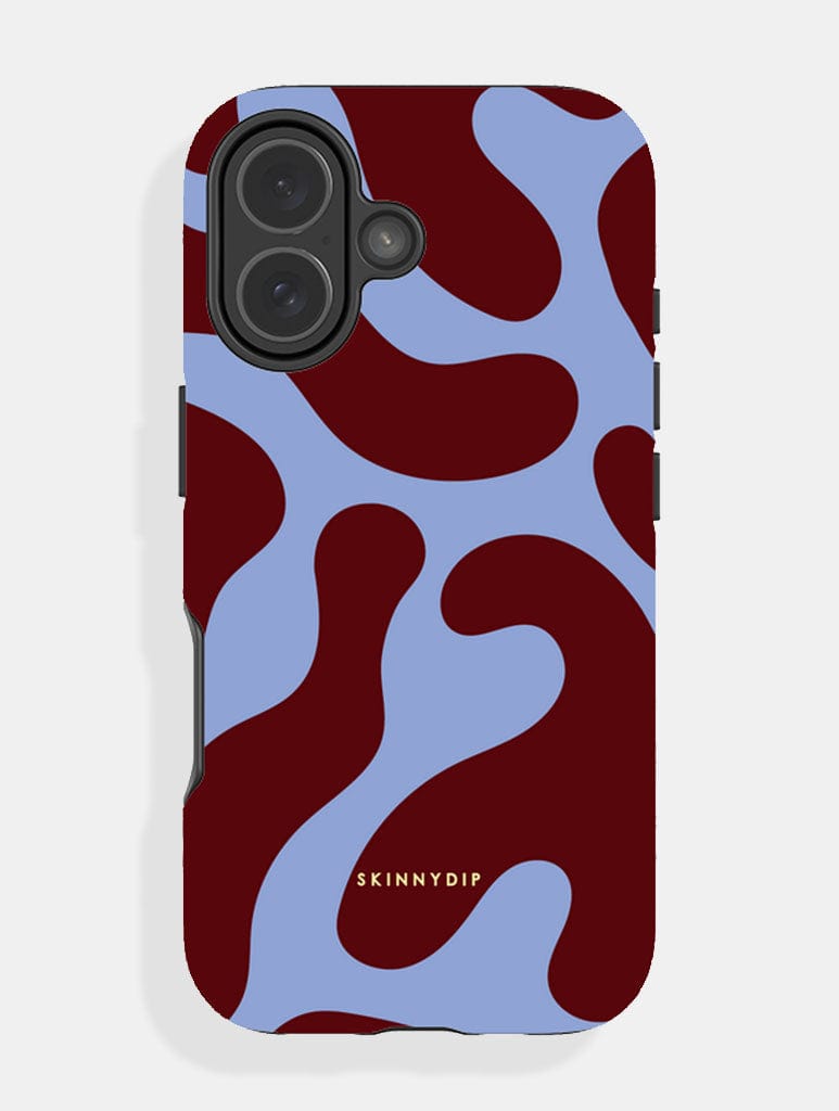 Blue and Maroon Pattern Ultra Protective iPhone Case – Skinnydip London