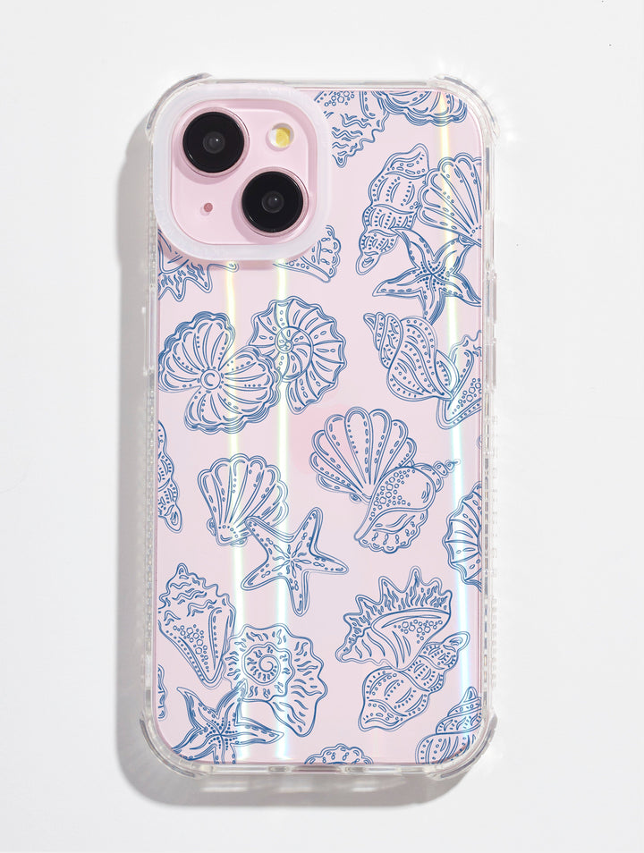 Blue Outline Sea Shells Shock iPhone Case | Summery Phone Cases ...
