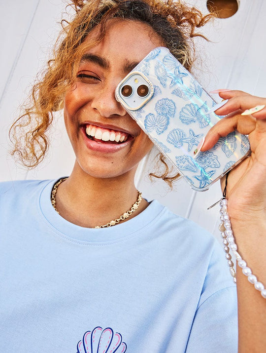 Blue Shells Shock iPhone Case | Costal Grandma Aesthetic iPhone Cases | Skinnydip London