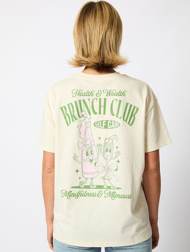 Brunch Club T-Shirt in Ecru | Cute Short Sleeve T-Shirts | Skinnydip London