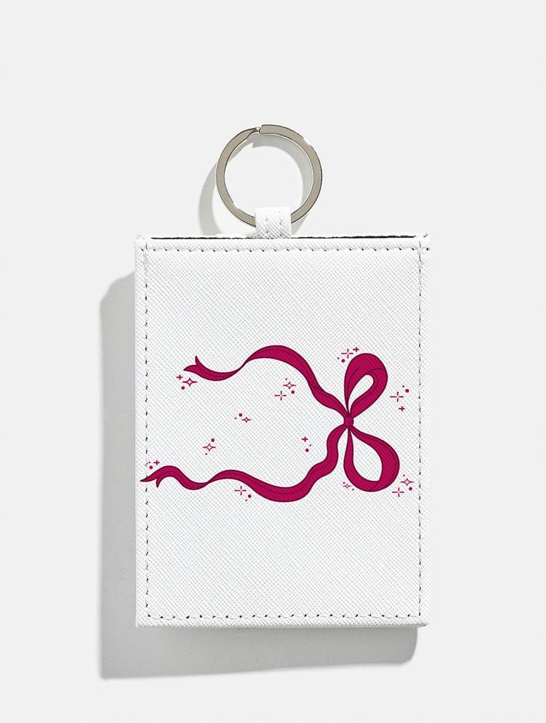 Burgundy Single Bow Card Holder | Card Wallets | Skinnydip London
