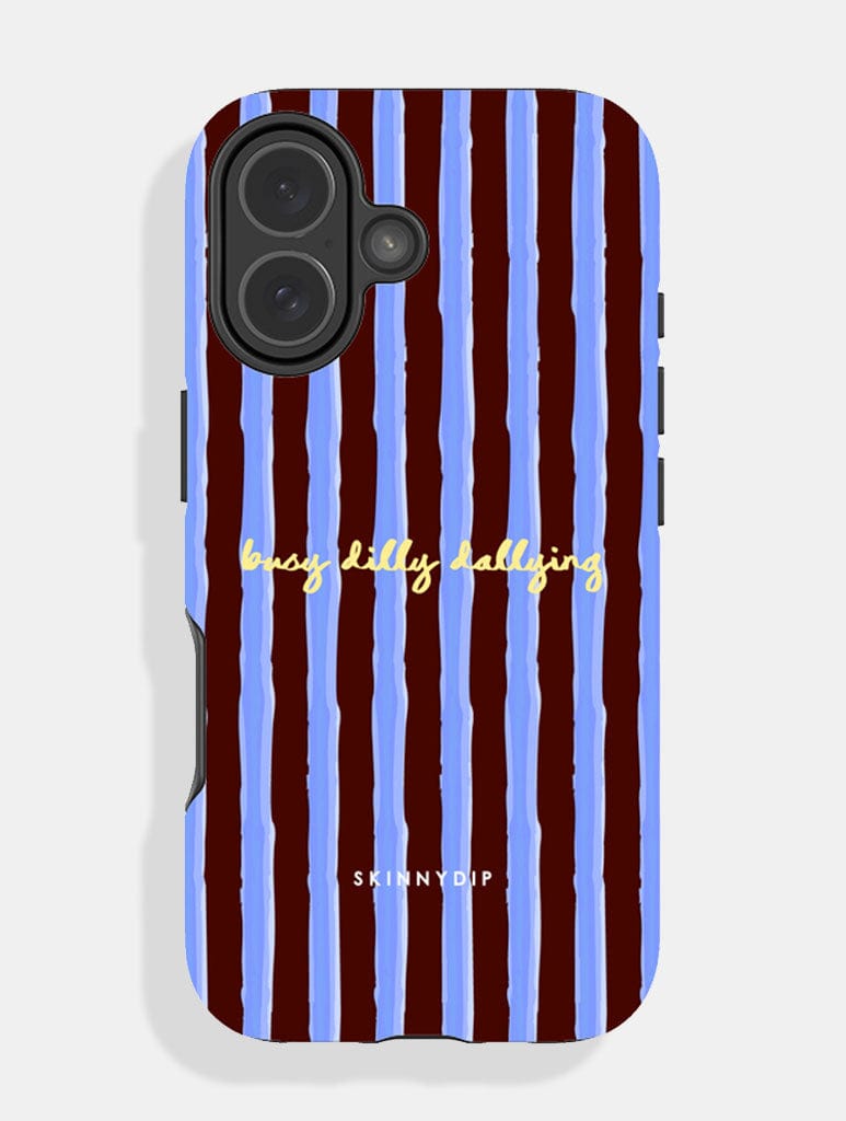 Busy Dilly Dallying Stripey Quote Ultra Protective iPhone Case ...