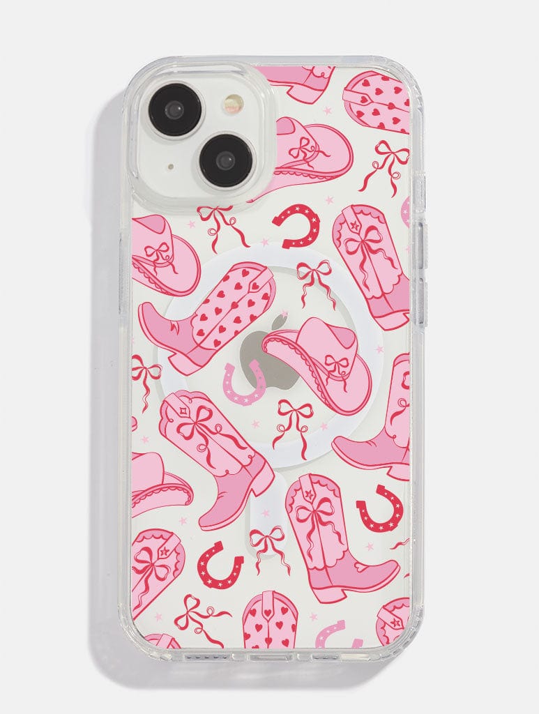 Coquette Cowgirl MagSafe iPhone Case | Pink Wireless Charging Cases For Her | Skinnydip London