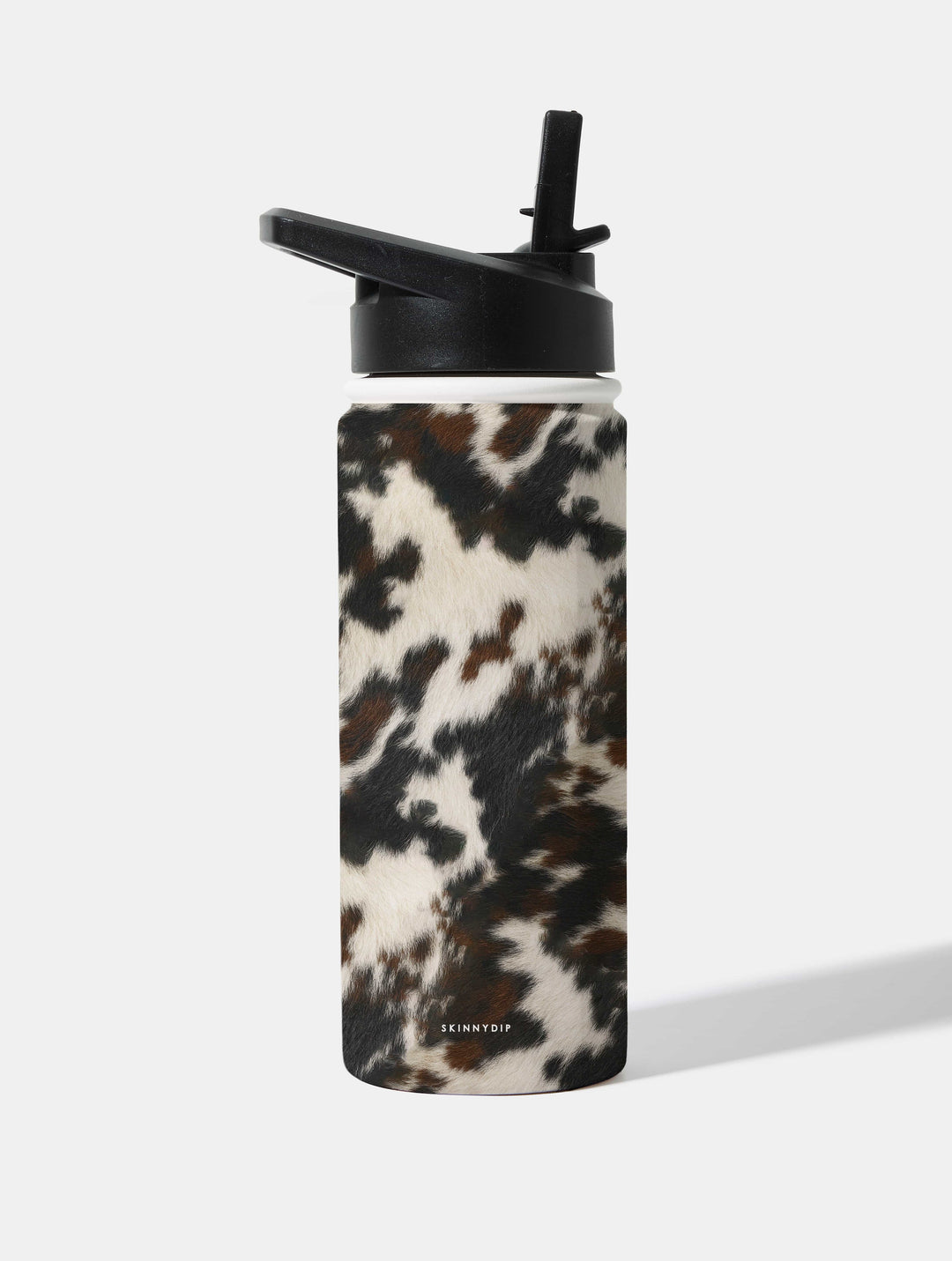 Cow Print Brown and Black 18oz Stainless Steel Water bottle | Cow Print ...