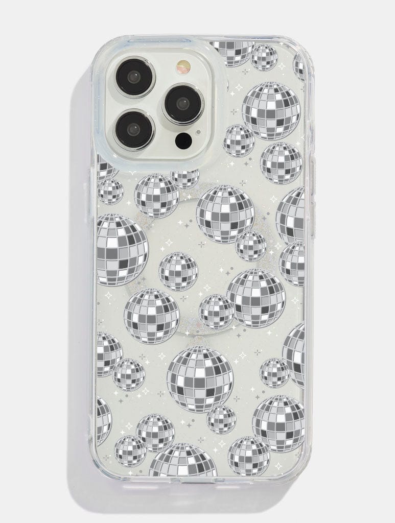 Disco Ball Repeat Glitter MagSafe iPhone Case | Stunning Wireless Charging Cases | Skinnydip London