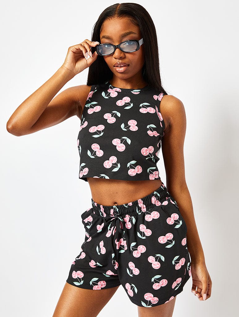 Disco Cherry Vest in Charcoal | Shop Cherry Clothing | Skinnydip London