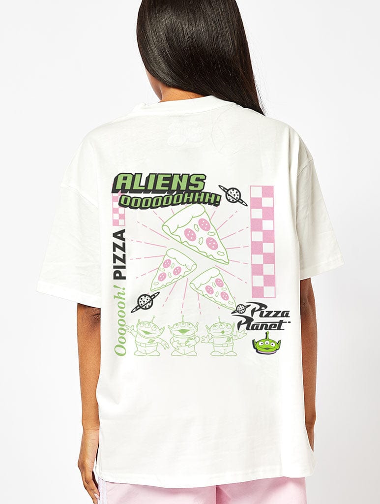 Disney Aliens Pizza Planet T-Shirt In Ecru | Shop Toy Story Merchandise ...