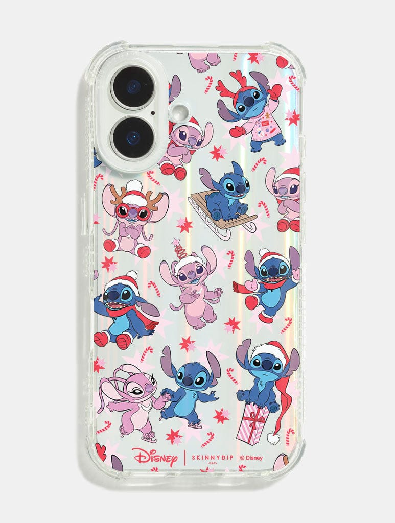 Disney Christmas Stitch & Angel Shock iPhone Case | Disney Stitch And ...