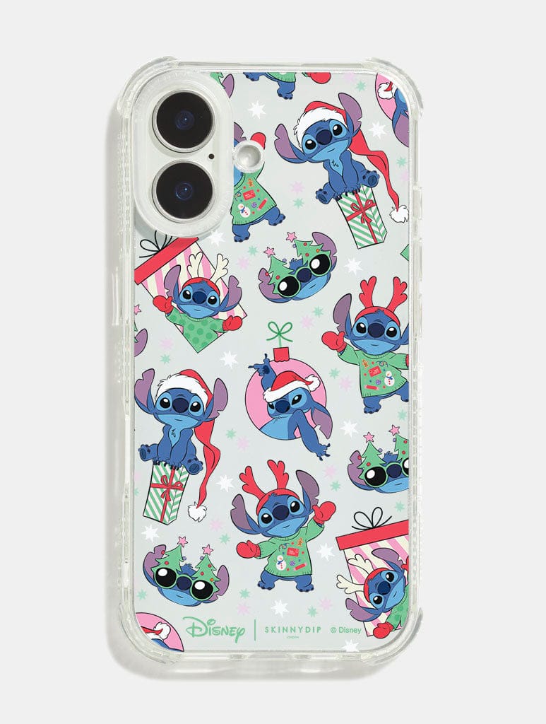 Disney Christmas Stitch Shock iPhone Case | Stitch Christmas Phone Case ...