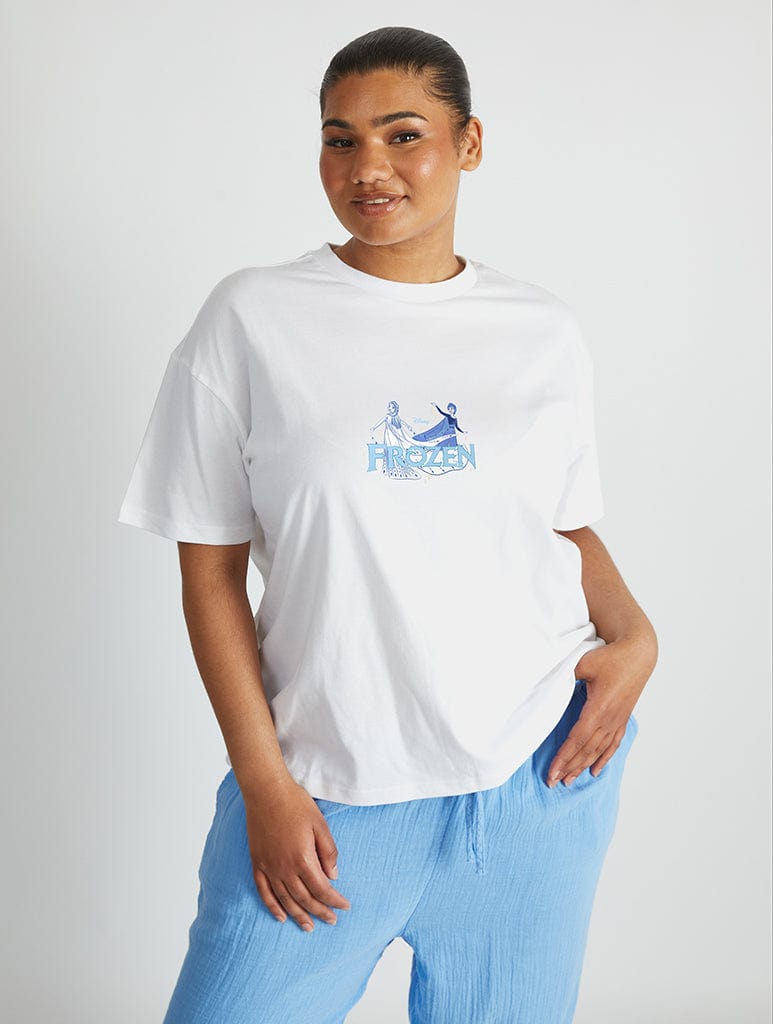 Disney Frozen Quote Poster T-Shirt In White | Skinnydip London