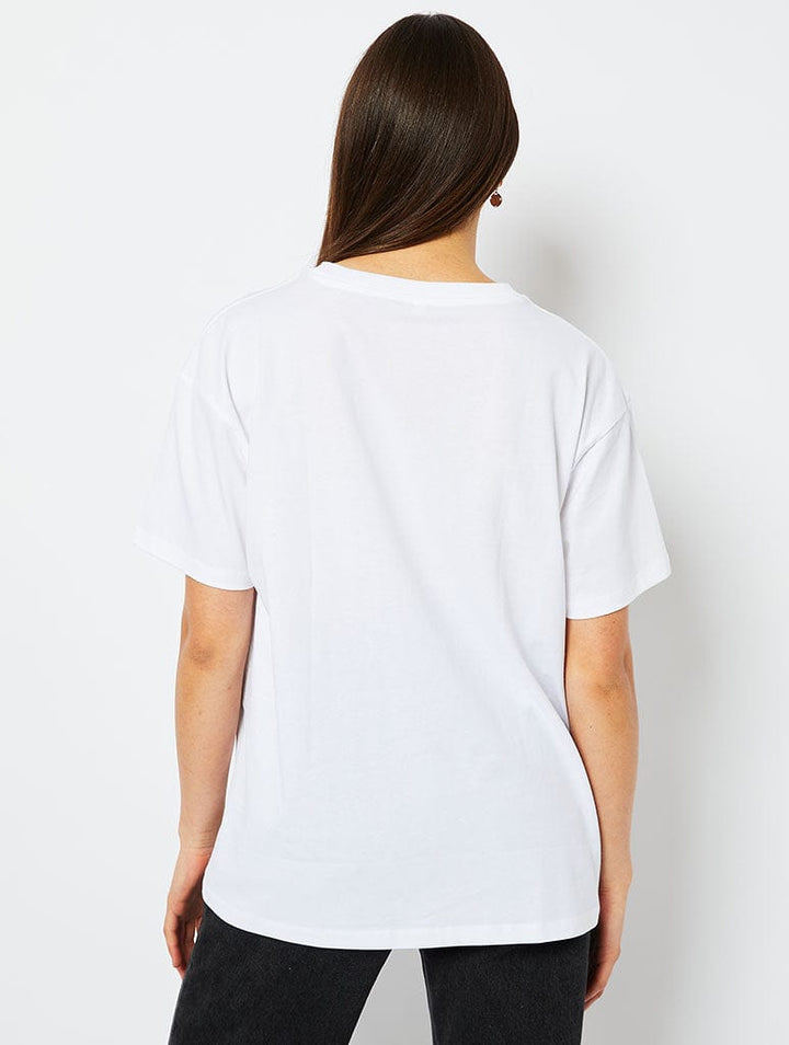 Disney Jaq & Gus Varsity T-Shirt in White | Exclusive Cinderella ...
