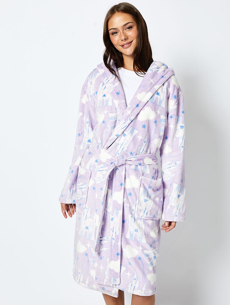 Disney Living In a Fantasy Print Dressing Gown in Lilac | Official ...
