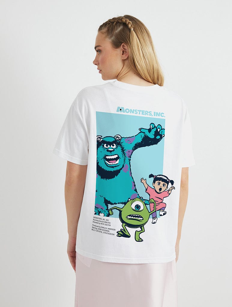 Disney Monsters Inc Scare T-Shirt In White | Skinnydip London