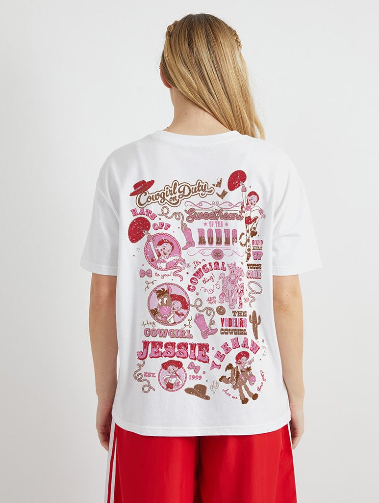 Disney Toy Story Jessie Poster T-Shirt In White | Skinnydip London