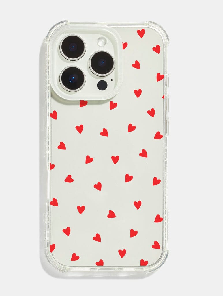 Ditsy Heart Shock iPhone Case | Pink Hearts iPhone Cases | Skinnydip London