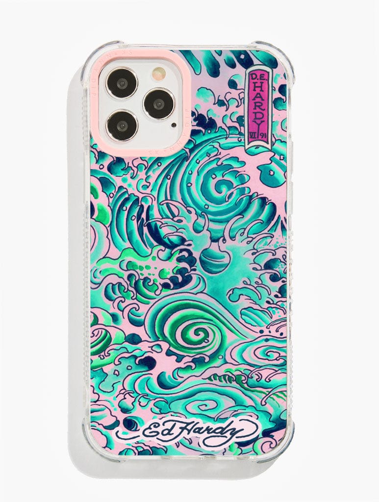 Ed Hardy Pink Waves Shock Case | iPhone Cases | Skinnydip London