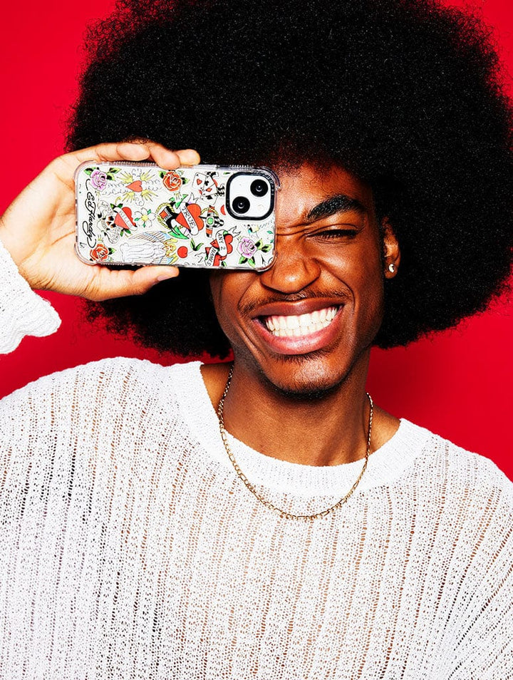 Ed Hardy Tattoo Sticker Shock iPhone Case | Phone | Skinnydip London