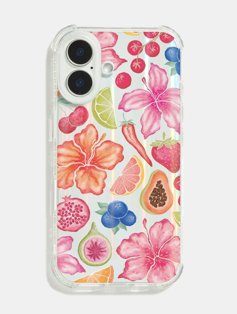 Exotic Fruit & Flowers Shock iPhone Case | Summer Phone Cases | Skinnydip London