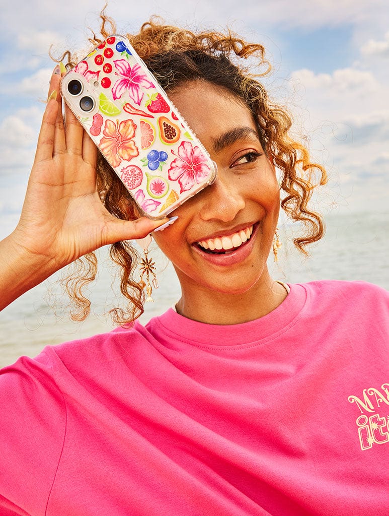Exotic Fruit & Flowers Shock iPhone Case | Summer Phone Cases | Skinnydip London