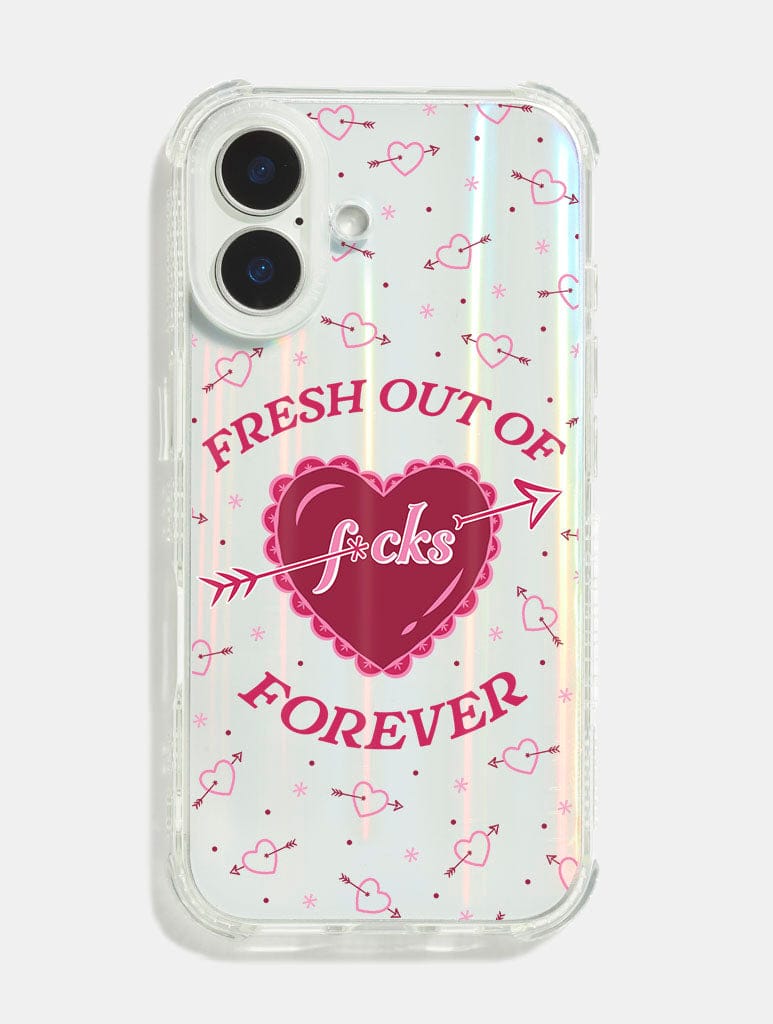 Fresh Out Of F*cks Forever Shock iPhone Case | Slogan Phone Cases ...