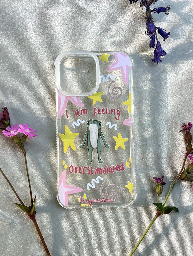Froggles World x Skinnydip Overstimulated Frog Shock iPhone Case | Cute Slogan Phone Cases ...