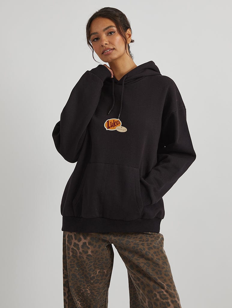 Girlmore Girls x Skinnydip Luke's Coffee Hoodie In Black | Skinnydip London
