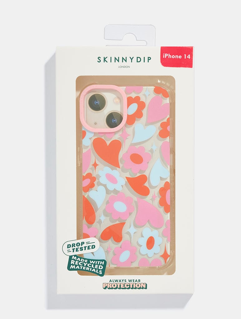 Groovy Flower Heart iPhone Case | Retro iPhone Cases | Skinnydip London