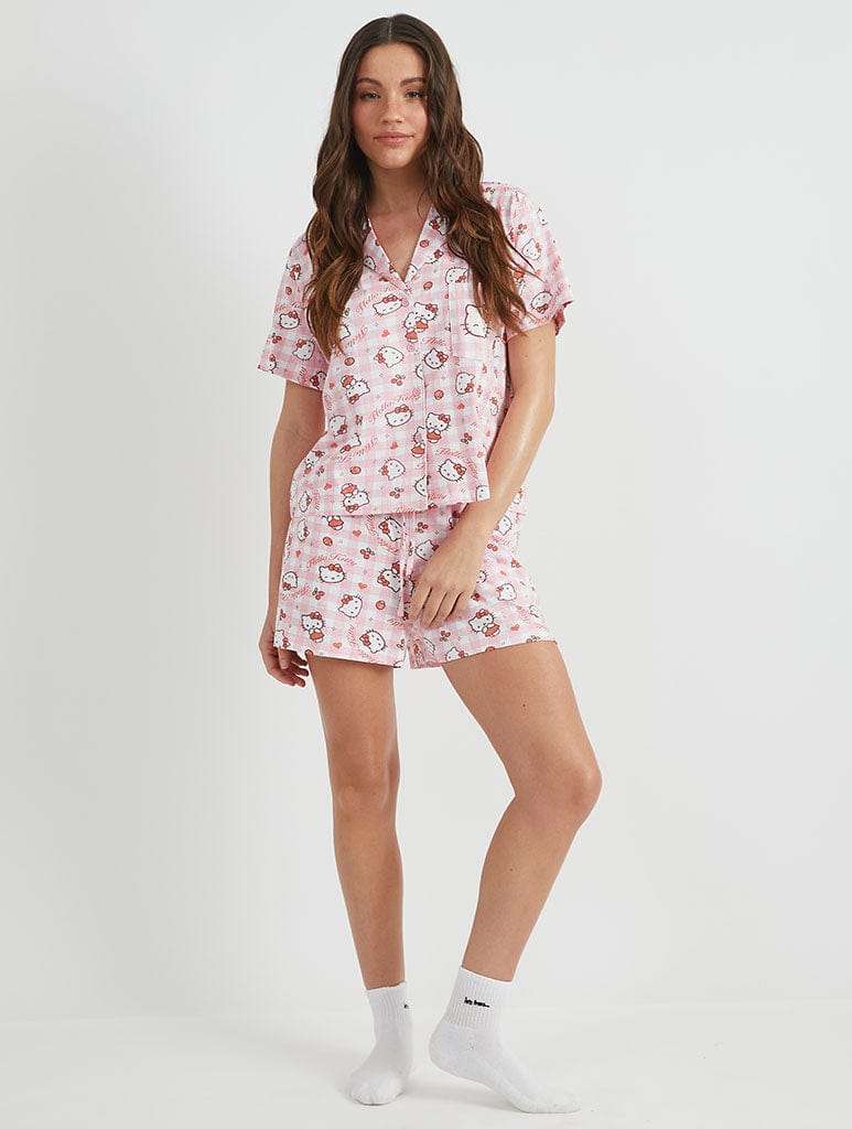 Hello Kitty x Skinnydip Pyjama Shirt & Short Set | Pink PJ Sets | Skinnydip London