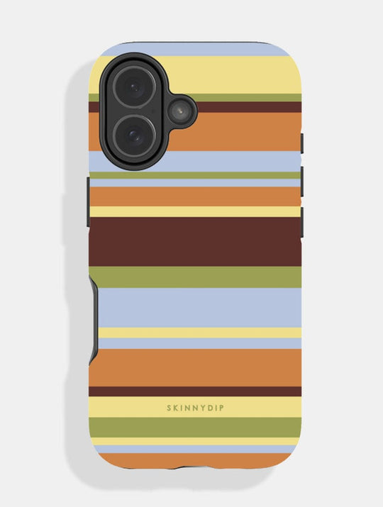 Orange Yellow Brown Striped iPhone Case | Ultra Protective | Skinnydip ...
