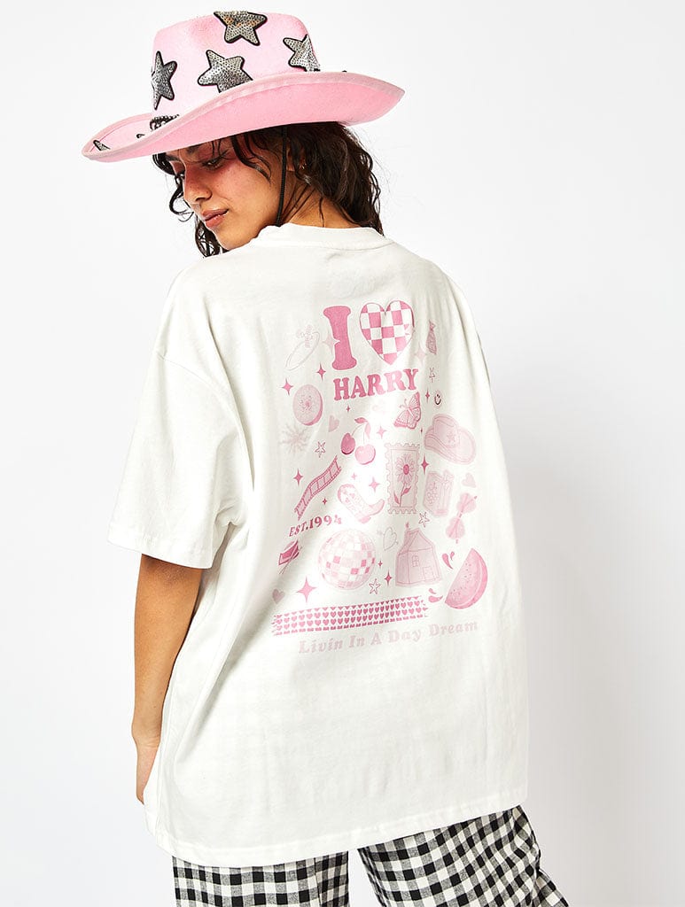 I Heart Harry T-Shirt in White | Harry Styles T-Shirts | Skinnydip London