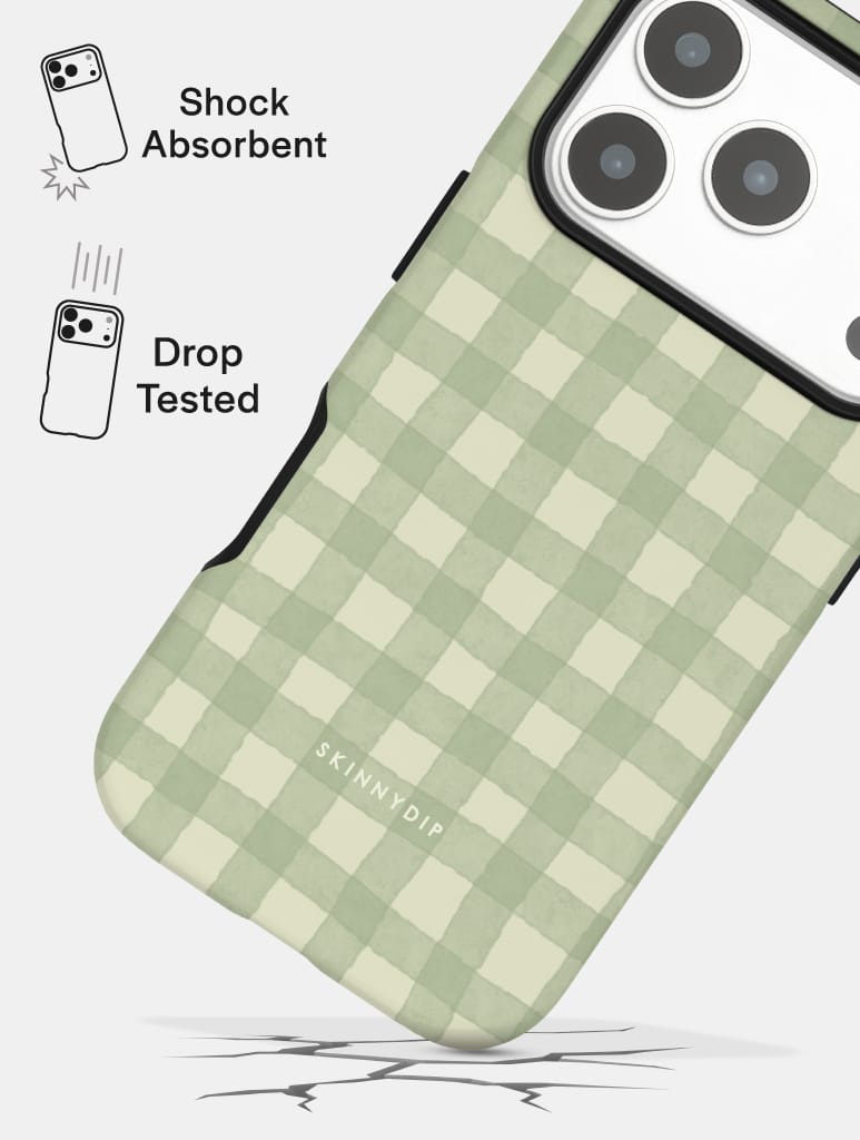 Light Green Gingham Ultra Protective iPhone Case | Green Accessories ...
