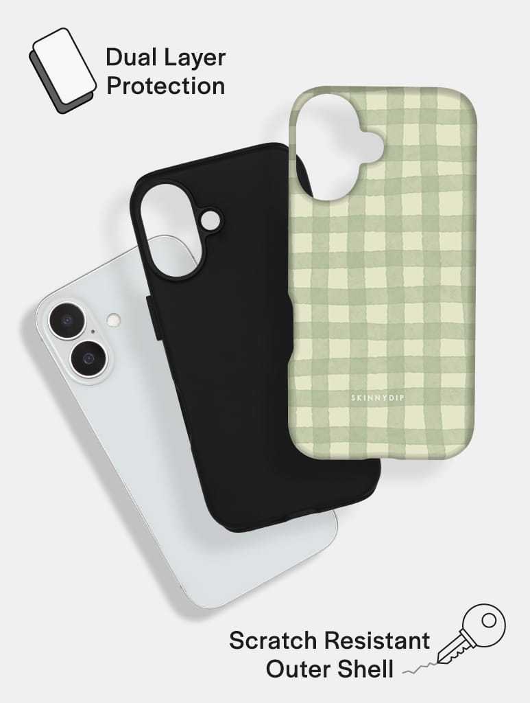 Light Green Gingham Ultra Protective iPhone Case | Green Accessories ...