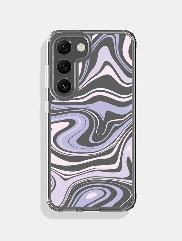 Lilac Retro Swirl Android Case | XL Google Pixel Cases | Skinnydip London