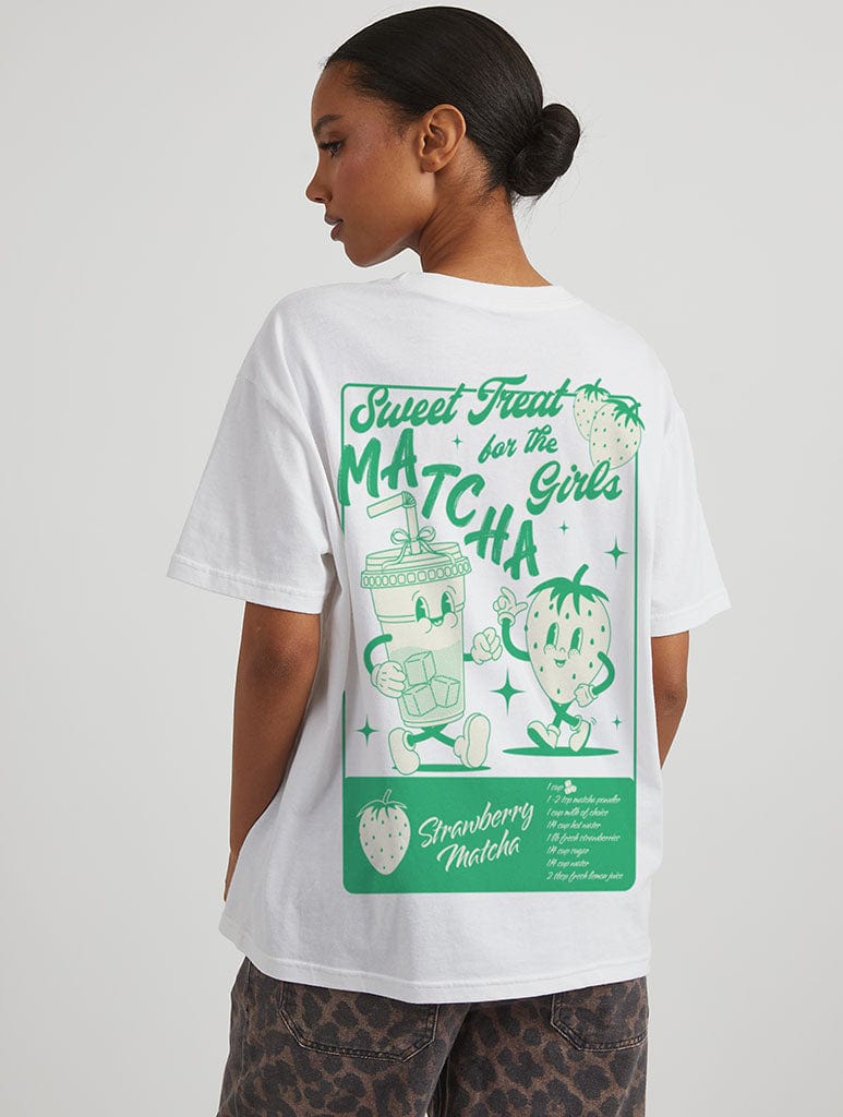 Matcha T-Shirt In Ecru | Iced Matcha Aesthetic | Skinnydip London