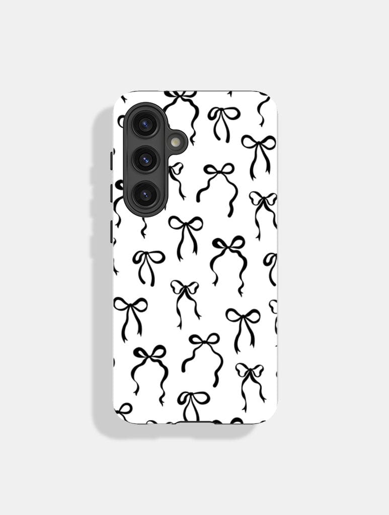 Micro Bows Black Ultra Protective Android Case | Cute White Android Cases | Skinnydip London