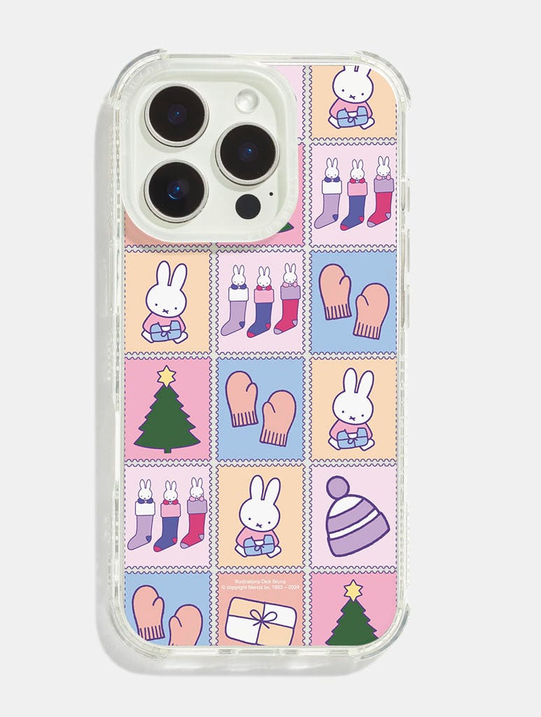 Miffy x Skinnydip Christmas Stamps Shock iPhone Case | Miffy Christmas ...