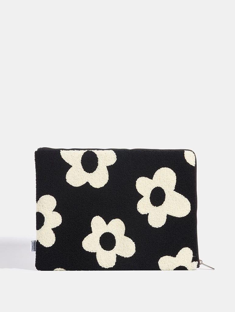 Monochrome Daisy Fuzzy Laptop Case | Shop MInimal Laptop Cases ...