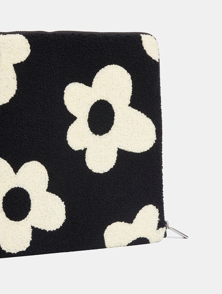 Monochrome Daisy Fuzzy Laptop Case | Shop MInimal Laptop Cases ...