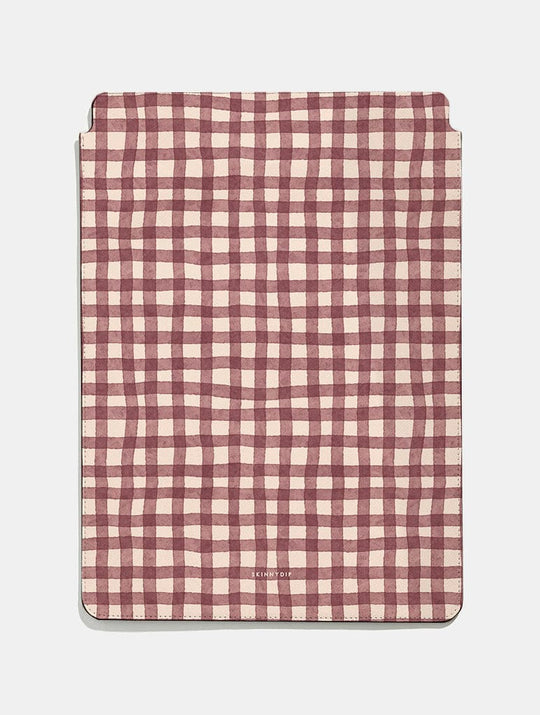 Painted Gingham Brown Tablet Sleeve | Gingham iPad And Kindle Cases ...