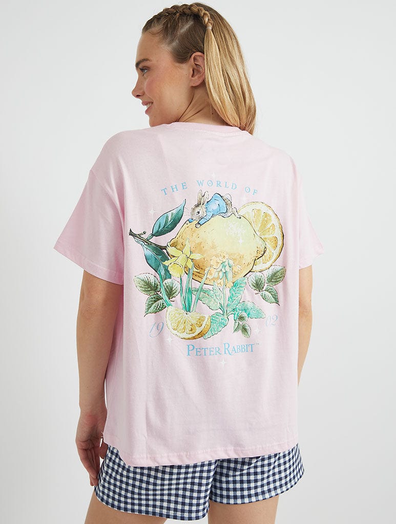 Peter Rabbit x Skinnydip Lemon T-Shirt In Pink | Pink Graphic Tees ...