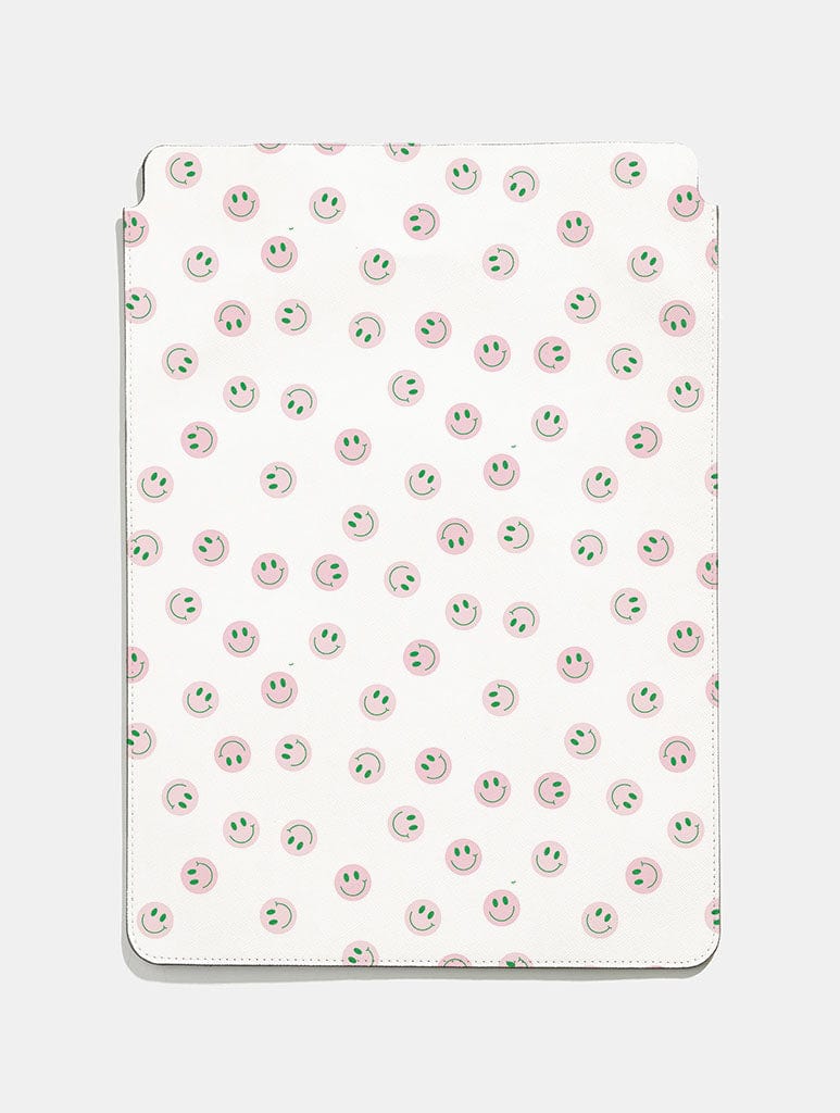 Pink and Green Smiley Tablet Sleeve | Skinnydip London